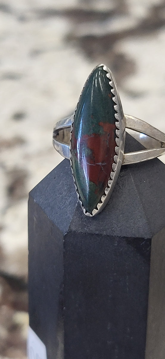 Marquee Cut Bloodstone Ring – Nature's Best Rock and Gem